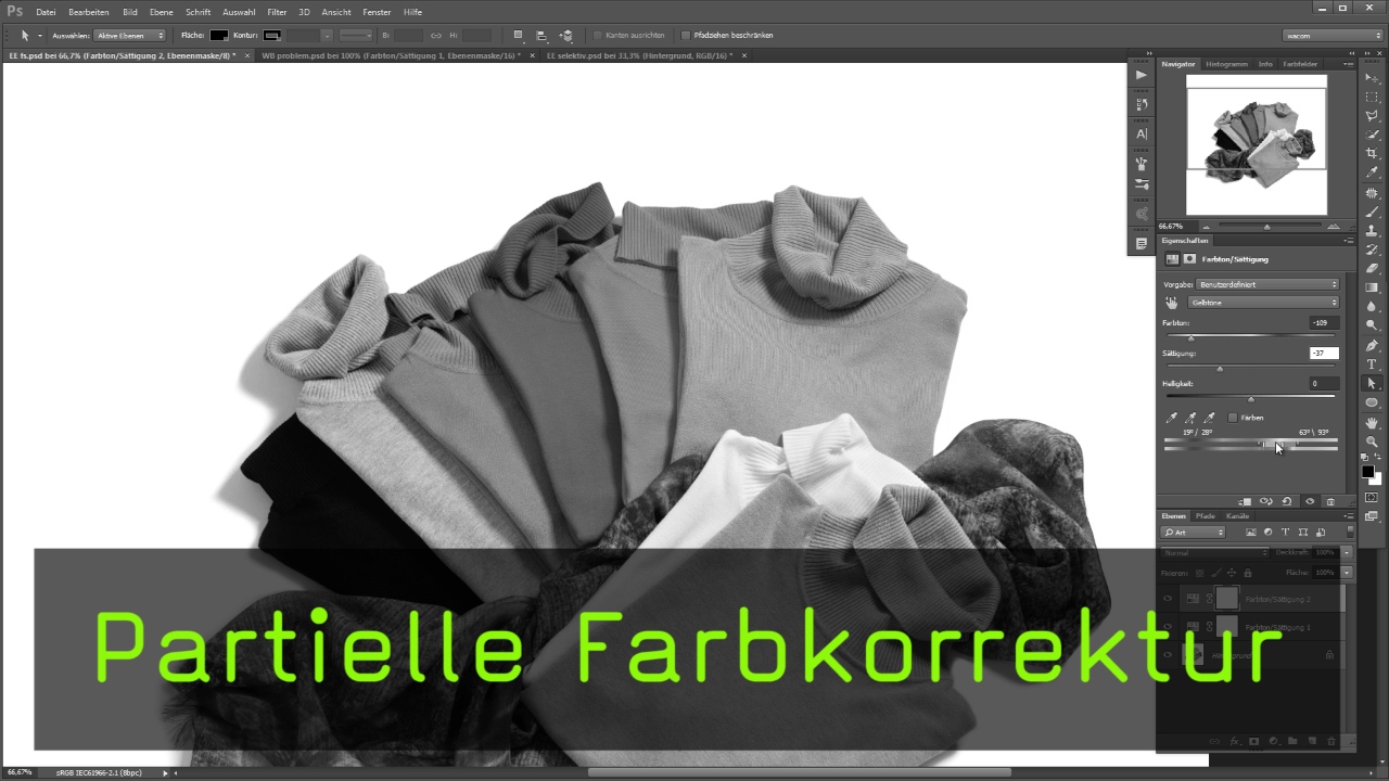 Video: Selektive (partielle) Farbkorrektur in Photoshop CC lernen