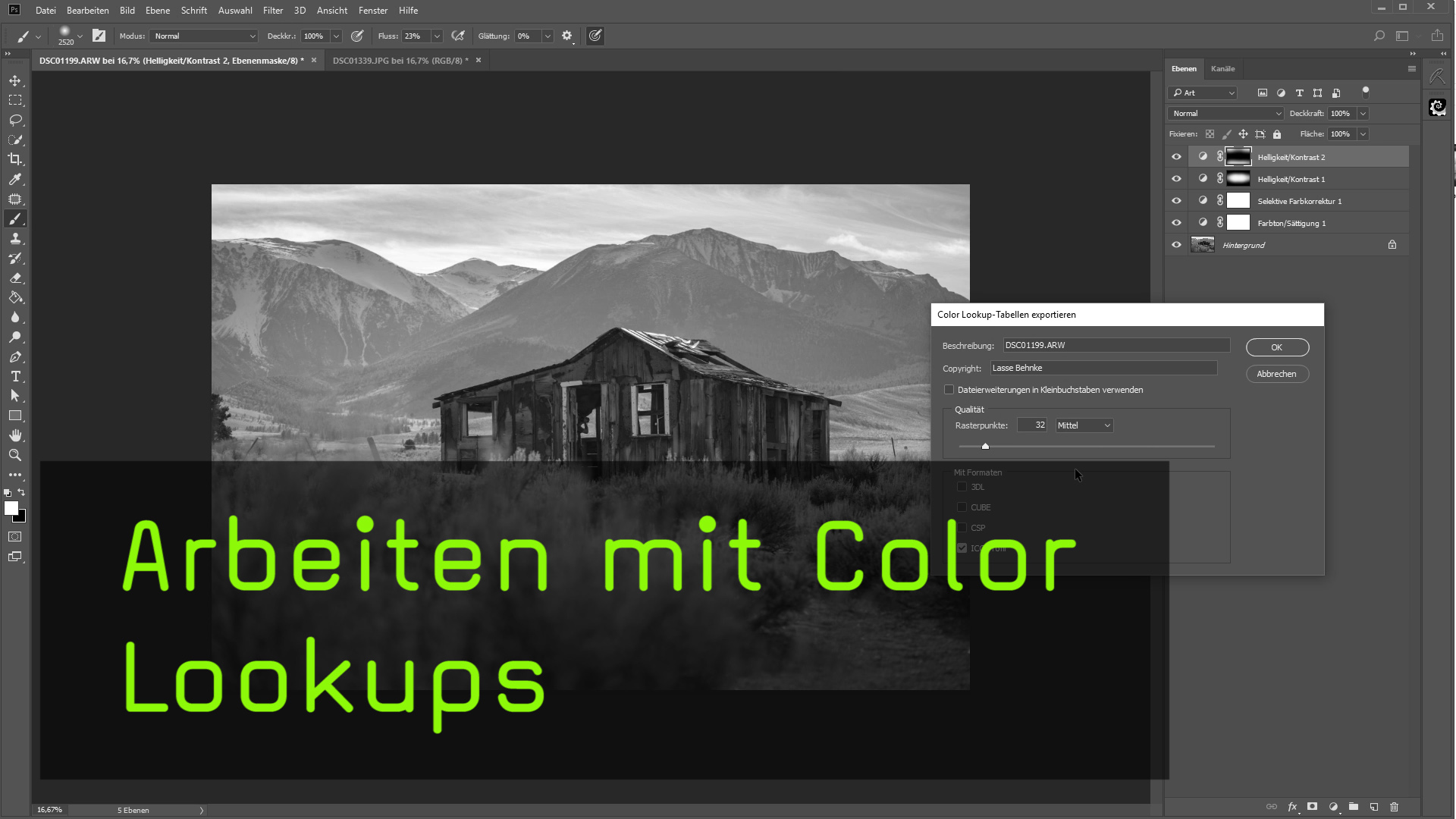 Video: Eigene Color-Lookup-Presets mit Photoshop CC erstellen und nutzen