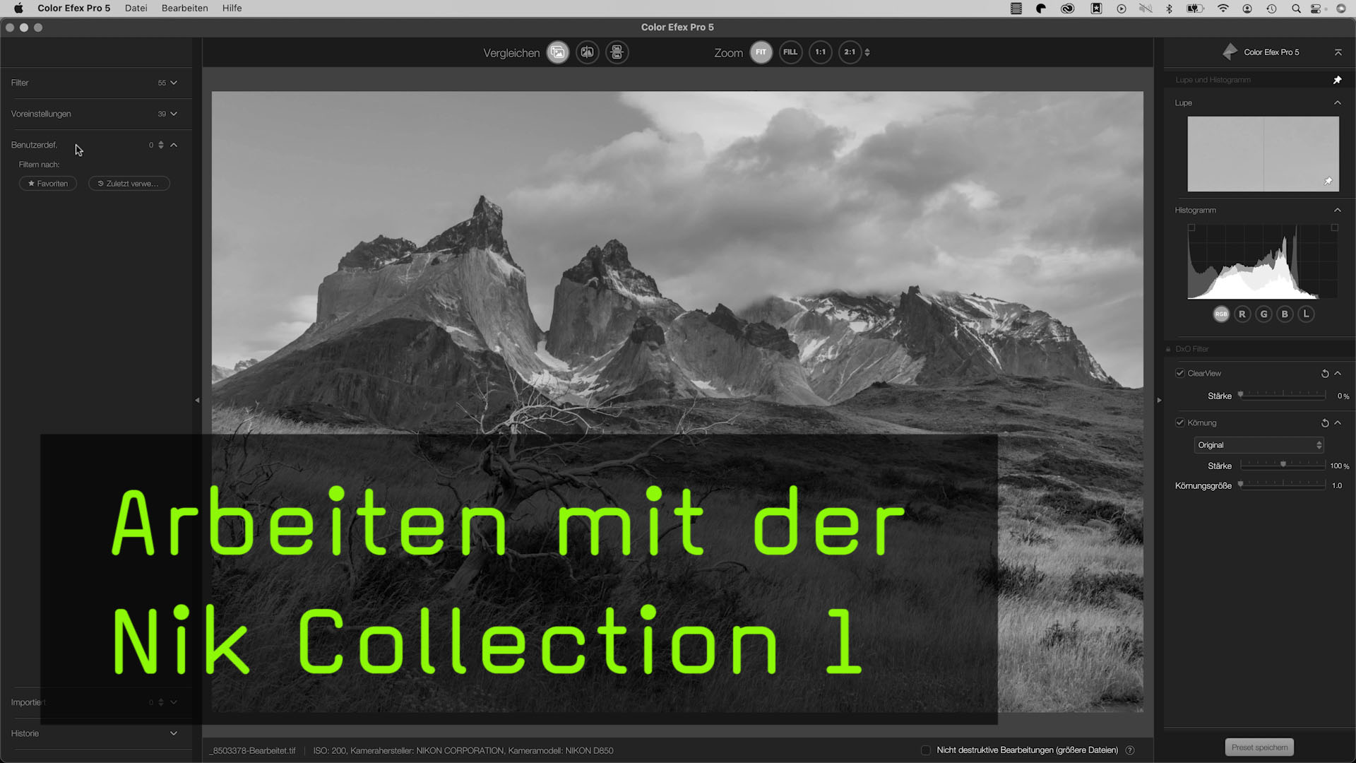 Video: Die Oberfläche der Nik Collection