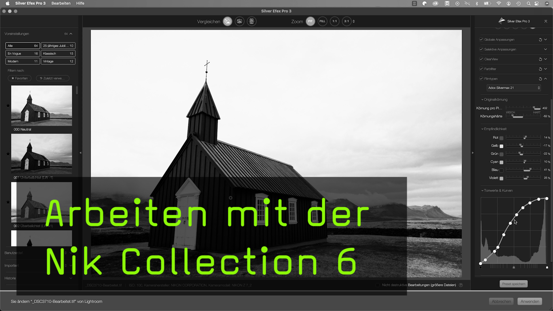 Video: Schwarz-weiß-Konvertierung mit Silver Efex Pro