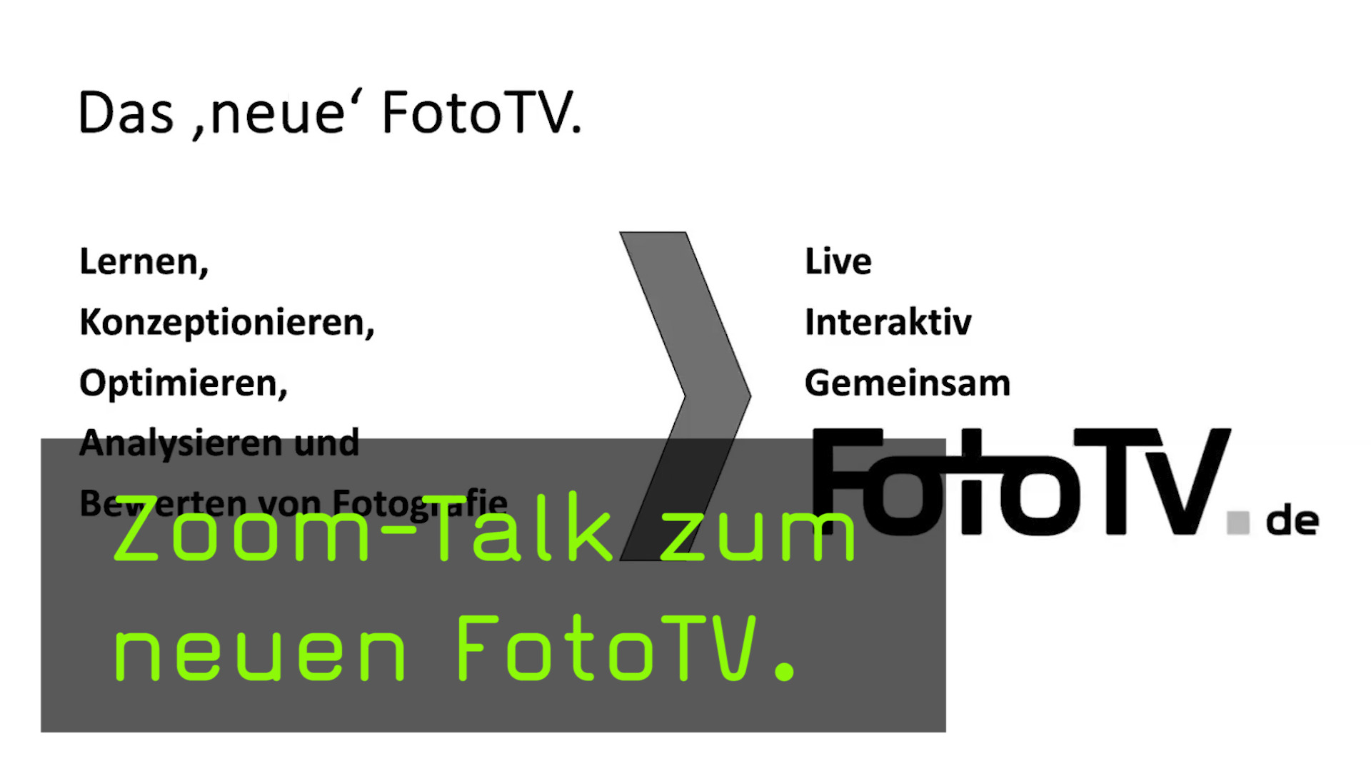 Video: Zoom-Aufzeichnung mit Marc Ludwig zum neuen FotoTV.