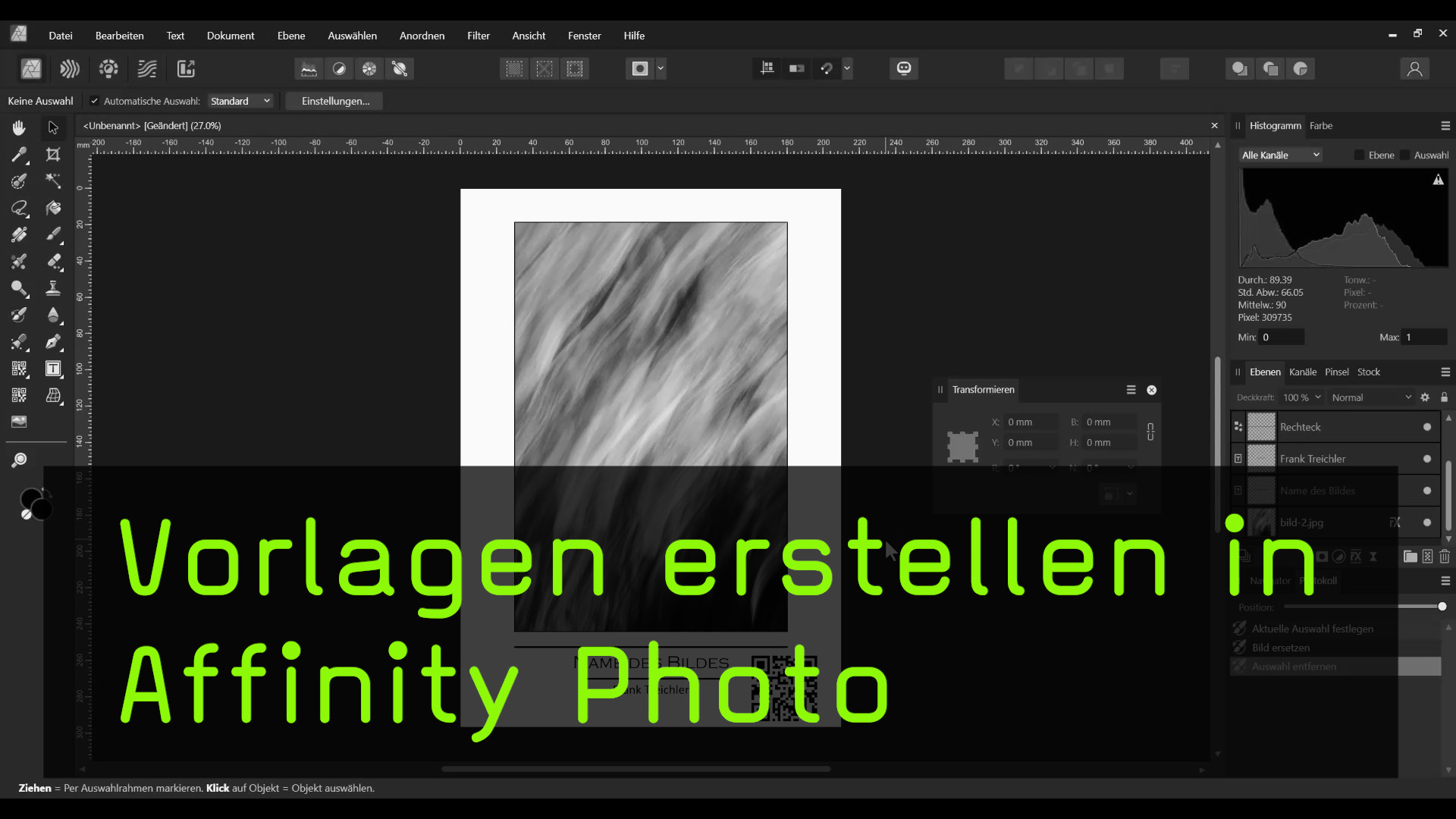 Video: Wozu sind die Vorlagen in Affinity Photo gut?